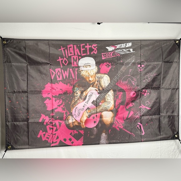 Amazon | Wall Decor | Machine Gun Kelly Flag 5x3ft With 4 Grommets ...
